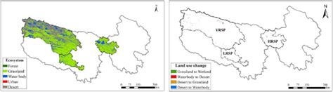 Spatial Distribution Of Ecosystem Types In 2015 Of The Snp Left And
