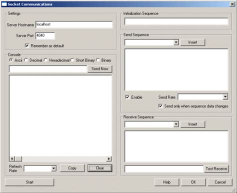 Socket Communication Interface