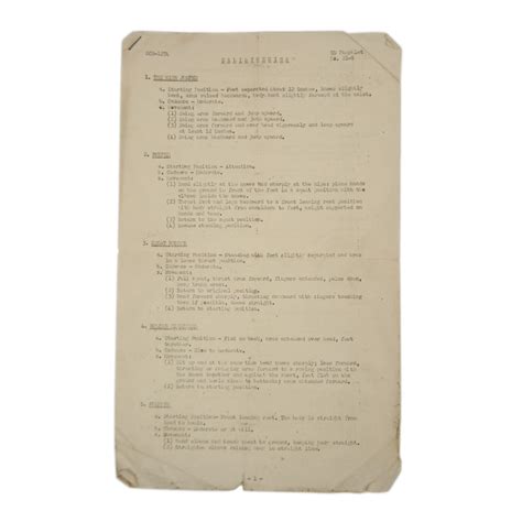 Document Typed Calisthenics Us Army 1945