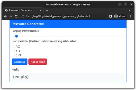 Password Generator Sederhana Dengan Javascript Dicoding Blog