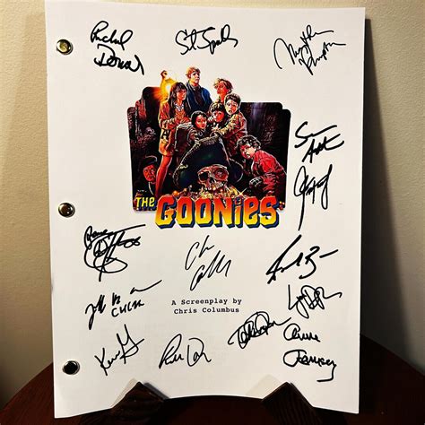 The Goonies Signed Autographed Script Full Script Reprint Steven