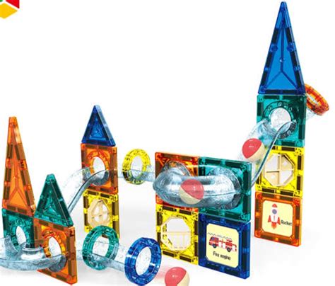 Magnetic Pipeline Building Blocks 42 Piece ⋆ Brainysparks