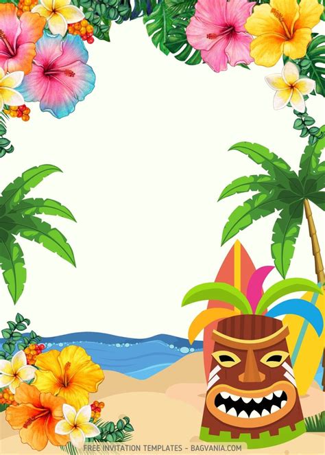 Best 12 Free Hawaiian Luau Pool Party Invitation Templates Artofit