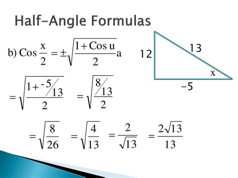 PPT Double Angle And Half Angle Formulas PowerPoint Presentation Free Download ID 2779384