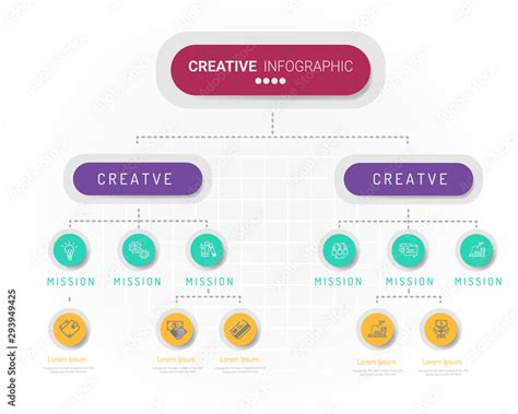 Business Hierarchy Organogram Chart Infographics Corporate
