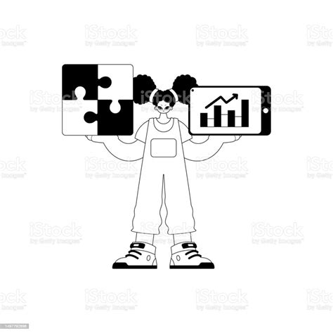 그녀의 필체가 복잡하고 도덕적 권력 출현의 그래프를 가진 여자 친구 해적판과 화이트 런 아트웍 트렌디한 스타일 벡터