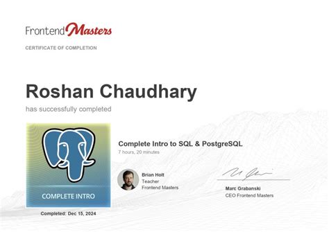 Roshan Chaudhary On Linkedin Postgresql Databasedevelopment