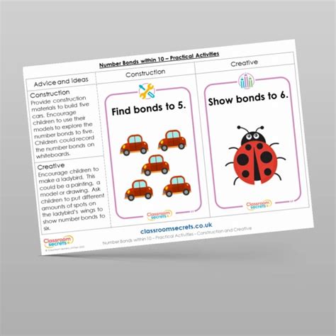 Year 1 Number Bonds Within 10 Practical Activities Resource Classroom Secrets
