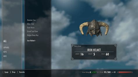 Iron Helmet Skyrim Id Spawn Commands Value And Weight Tbm