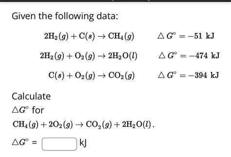 Solved Given The Following Data