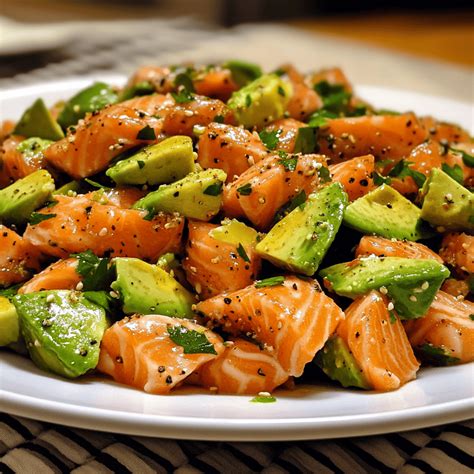 10 Minute Salmon Avocado Salad Tylas Recipes