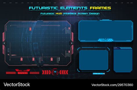 hud uiux gui futuristic user interface screen vector image