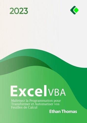 excel vba maîtrisez la programmation pour de ethan thomas epub
