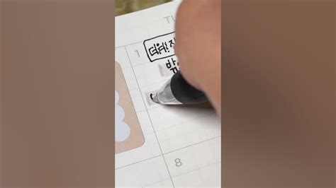 다이소 스티커로만 꾸며본 먼슬리다꾸 Youtube