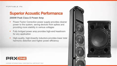 Black Jbl Prx One All In One Powered Column Pa With Mixer And Dsp W At Piece