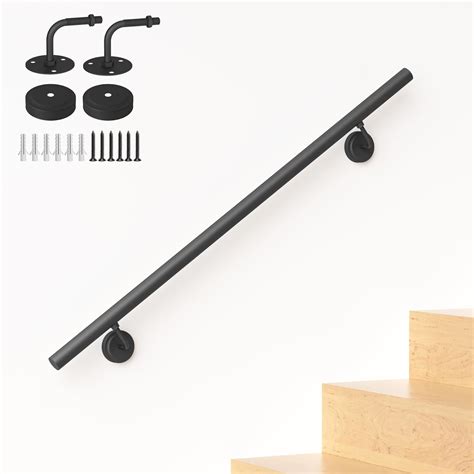 Narra 3ft Industrial Metal Stair Handrailround Pipe Stair Railing For