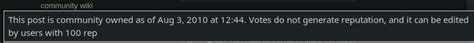 Incorrect Information In Tooltip For Community Wiki Posts On The Home