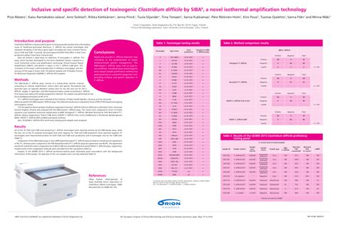 Pdf Inclusive And Specific Detection Of Toxinogenic Clostridium Difficile By Siba A Novel