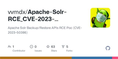 Github Vvmdxapache Solr Rcecve 2023 50386poc Apache Solr Backup
