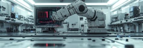 Robotic Device In Modern Lab With Advanced Technology Stock Illustration Illustration Of