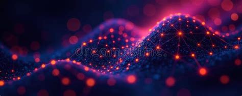 Interconnected Dots Forming A Complex Network Structure Science White Communication Stock