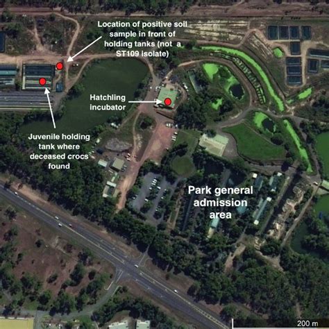 Map Of The Wildlife Park Showing Sites Where B Pseudomallei Was