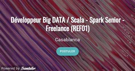 Développeur Big Data Scala Spark Senior Freelance Ref01