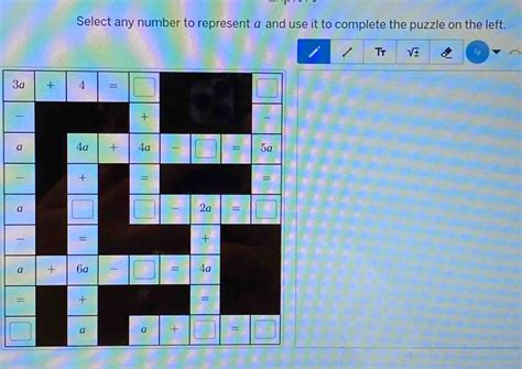 Solved Select Any Number To Represent A And Use It To Complete The