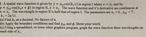 solved a spatial wave function is given by y y 01 cos k 1