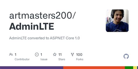 Github Artmasters200adminlte Adminlte Converted To Aspnet Core 10