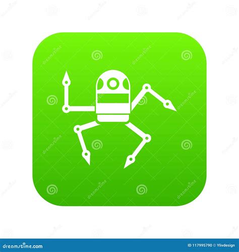 Spider Robot Icon Digital Green Stock Vector Illustration Of Icon Insect 117995790