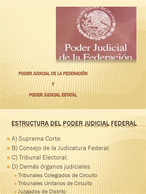 Estructura Del Poder Judicial Federal Pdf Constitución Juez