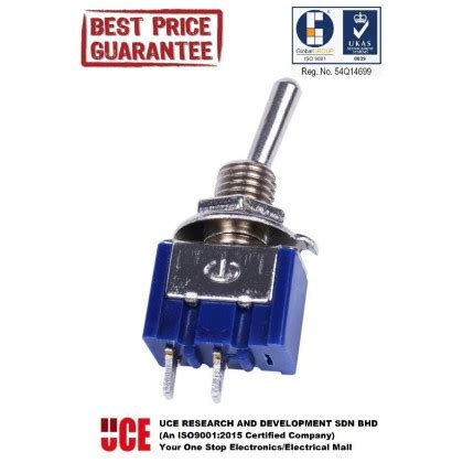 SPDT TOGGLE SWITCH ON OFF 2 PINS 125V 6A 250V 3A