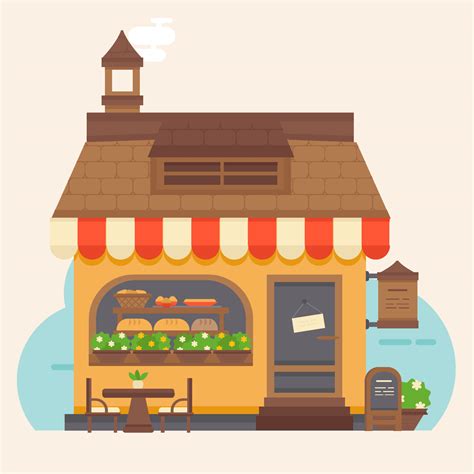 Vector Colorful Bakery Building 224106 Vector Art At Vecteezy
