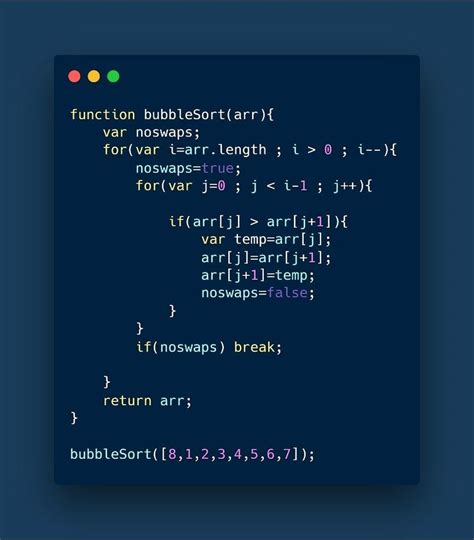 Javascript Bubble Sort