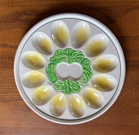Vintage Egg Plate Etsy