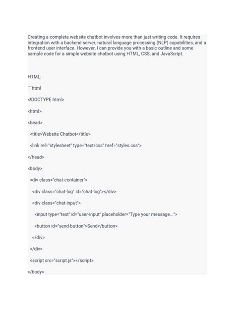 Ai Chatbot Pdf Java Script Cyberspace