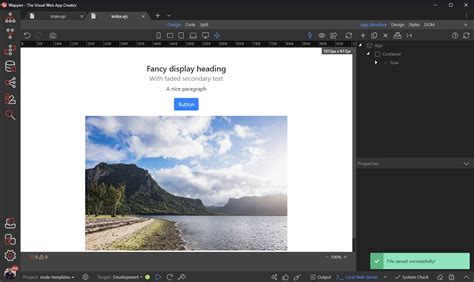 wappler documentation creating template based pages and layout in