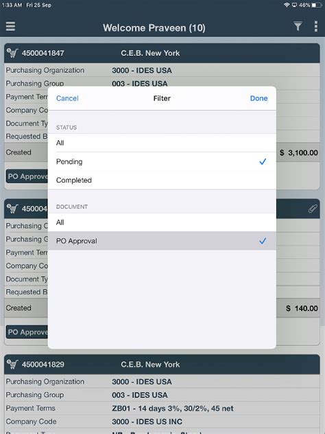 Purchase Order Po Approval App Unvired Workflows Apps