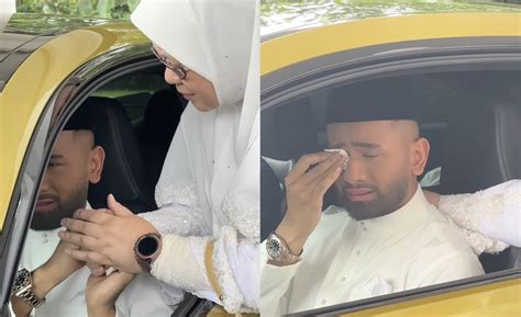 Video Redza Rosli Menangis Sebelum Sah Jadi Suami Bella