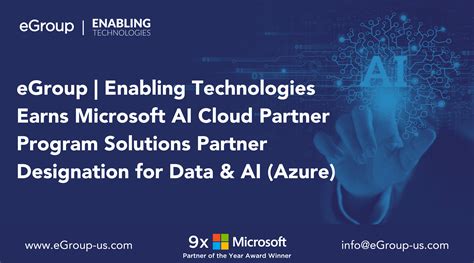 Egroup Enabling Technologies Earns Microsoft Ai Cloud Partner Program Solutions Partner