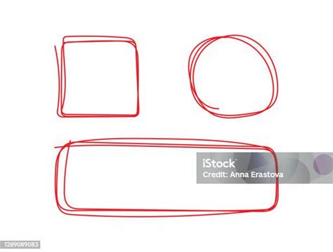 손으로 그려진 기하학적 모양 세트입니다 격리 된 사각형 원 사각형 스케치 낙서 벡터 그림입니다 드로잉에 대한 스톡 벡터 아트 및 기타 이미지 Istock