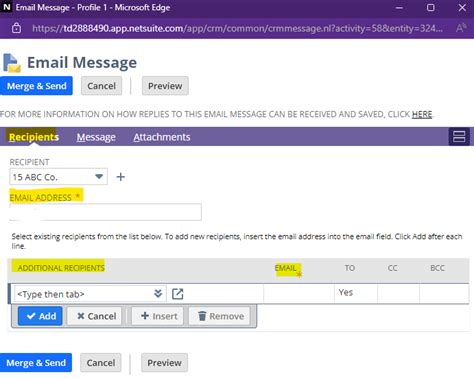 what s the maximum number of recipients allowed when sending an email