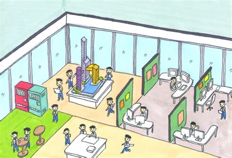 建築設計事務所で働く少年たち Akisen さんのイラスト ニコニコ静画 イラスト