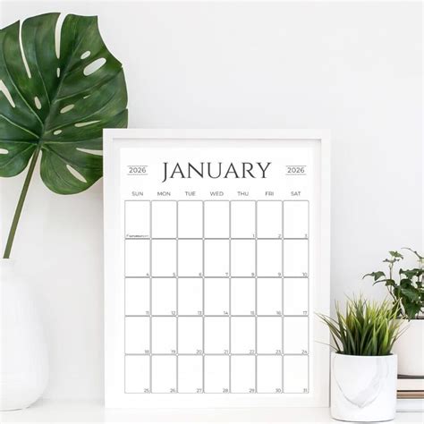 Monthly Calendar Vertical Printable Free Printable Blank Monthly