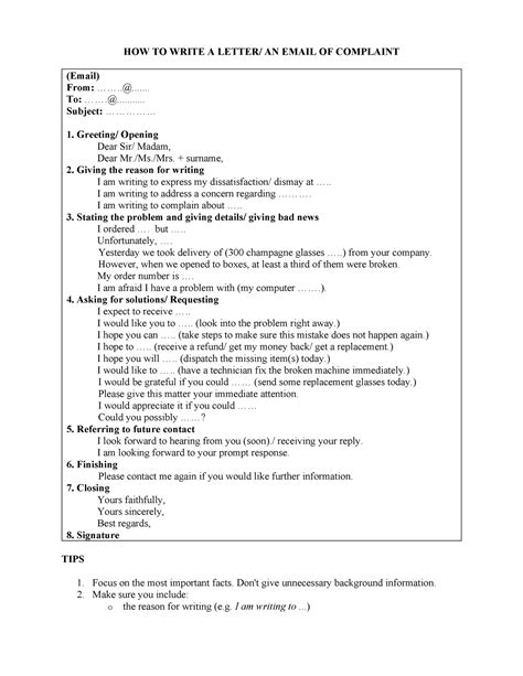 HOW TO Write A Letter OF Complaint HOW TO WRITE A LETTER AN EMAIL OF COMPLAINT Email From