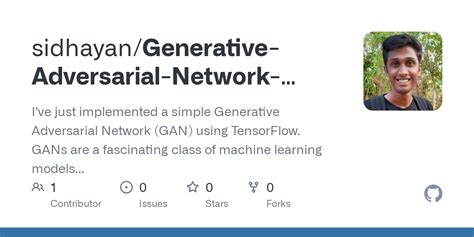 github sidhayan generative adversarial network gan implementation in