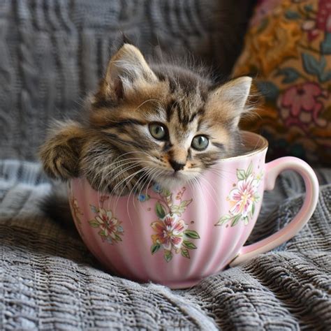 Free Cozy Kitten Cup Image Download At Stockcake