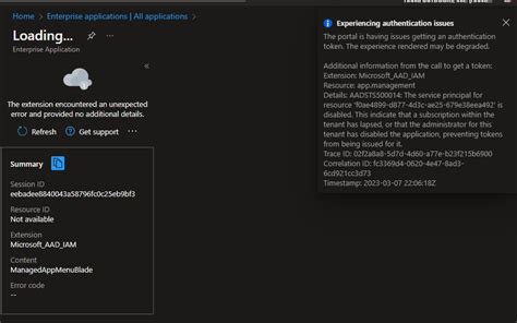 The Service Principal For Resource Is Disabled Tokens Are Being Issued