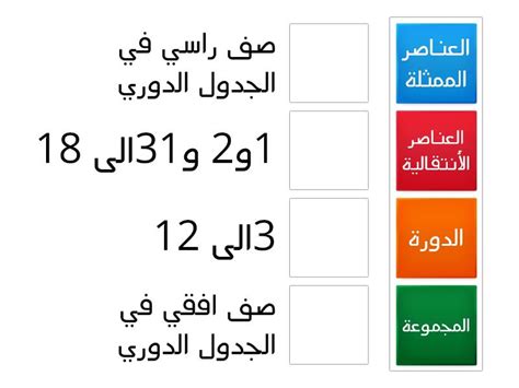 الجدول الدوري Match Up